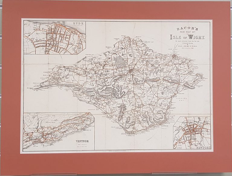 Original Tourist Map Isle Of Wight - Framers, Picture Framing and Gallery