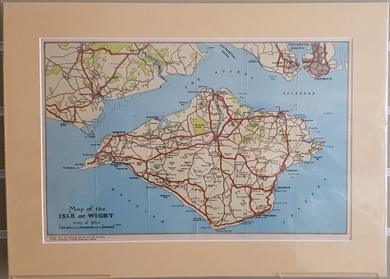 Original Tourist Map Isle Of Wight - Framers, Picture Framing and Gallery